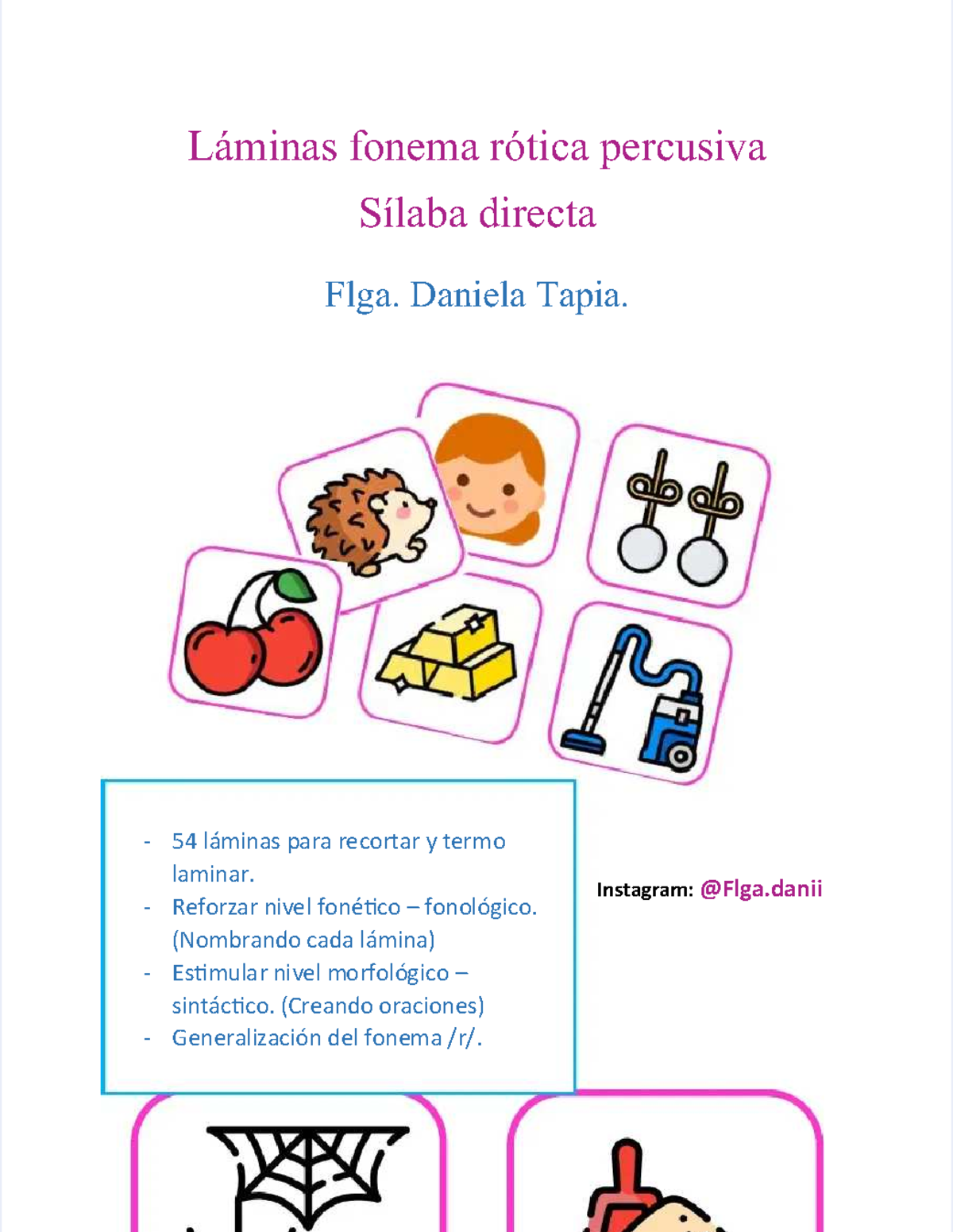 Láminas de Fonema Rótica Percusiva - Material de Clase - Studocu