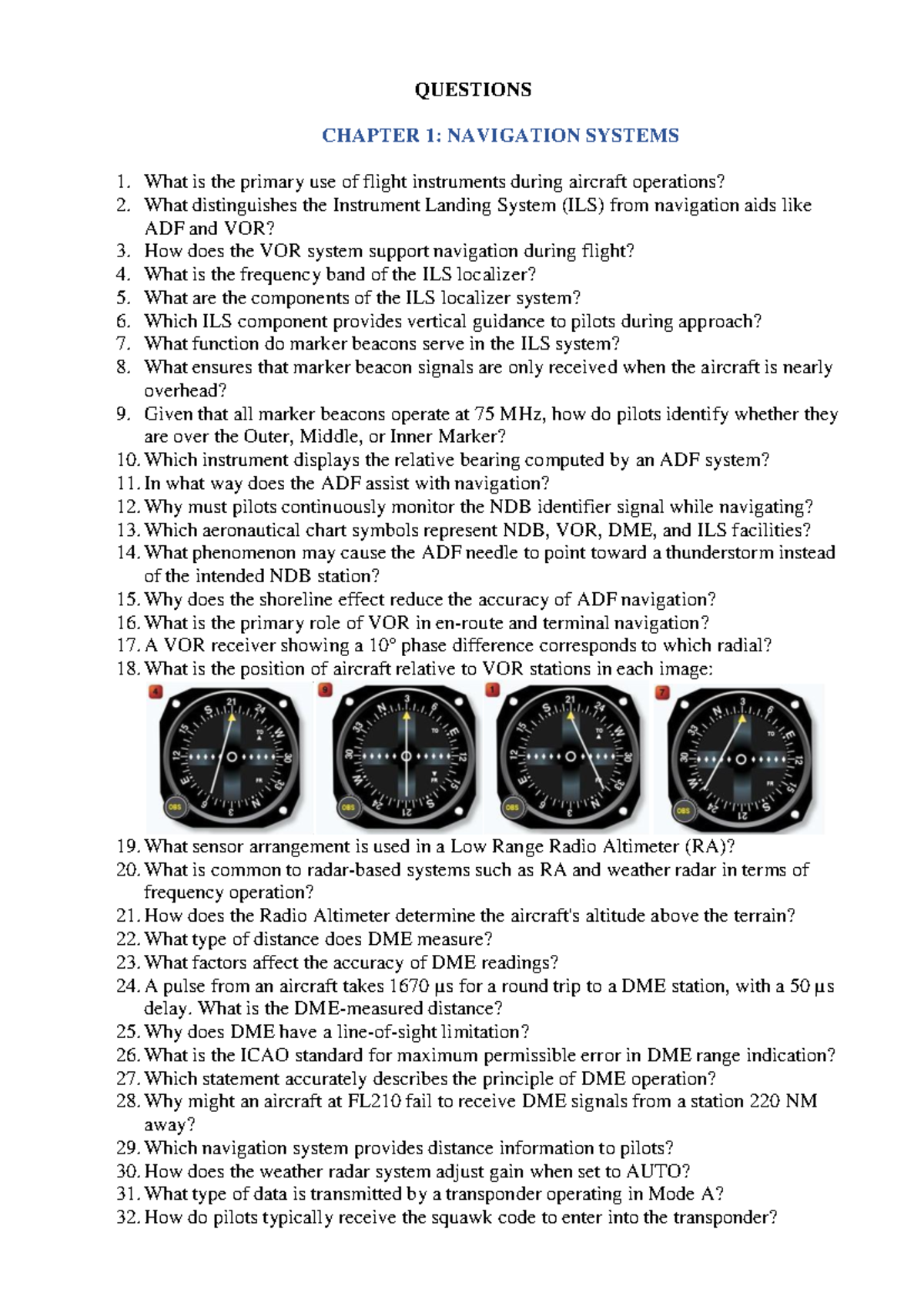 Preparation Questions for Navigation Systems and Auto Flight System ...