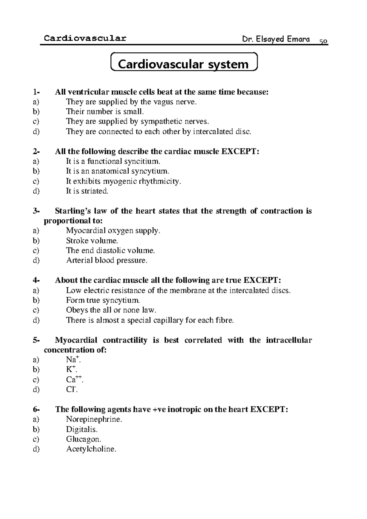 Cardiovascular System Overview: Cardiovascular Physiology Quiz Notes ...