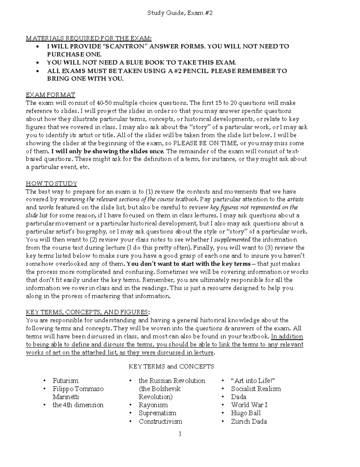 Study Guide for Art History Exam #2: Essential Concepts & Key Terms ...