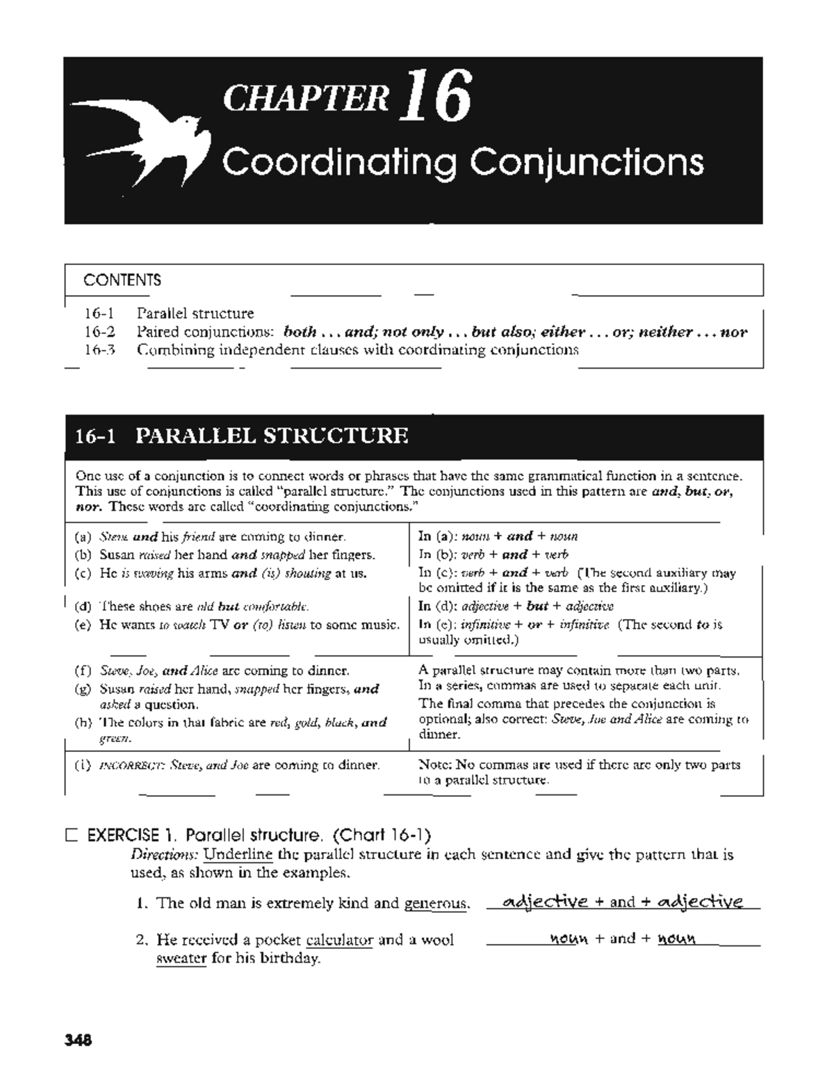 CHAPTER 16: Coordinating Conjunctions and Parallel Structure - Studocu