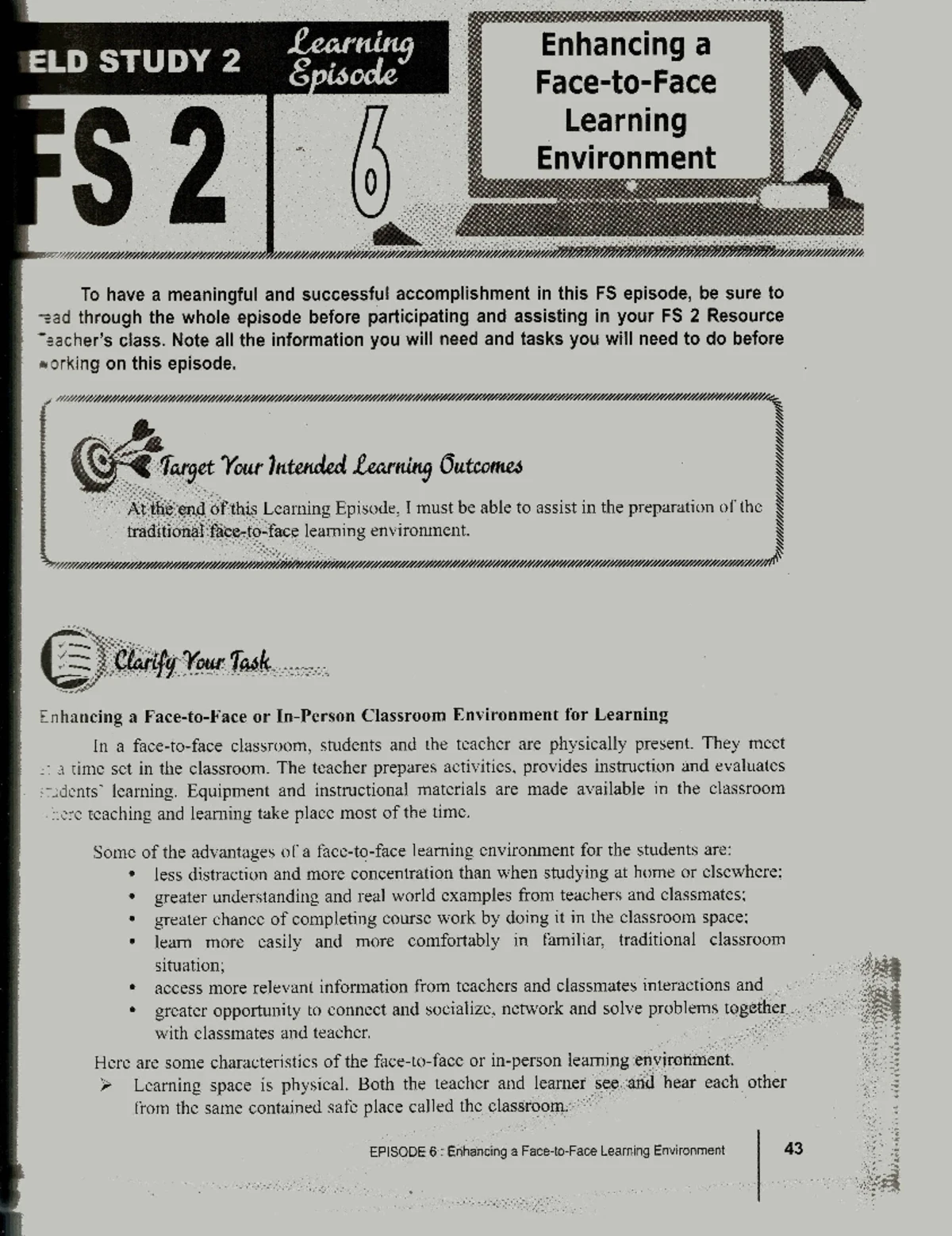 Field Study 2 - Learning Episode 1: The Teacher We Remember - Studocu