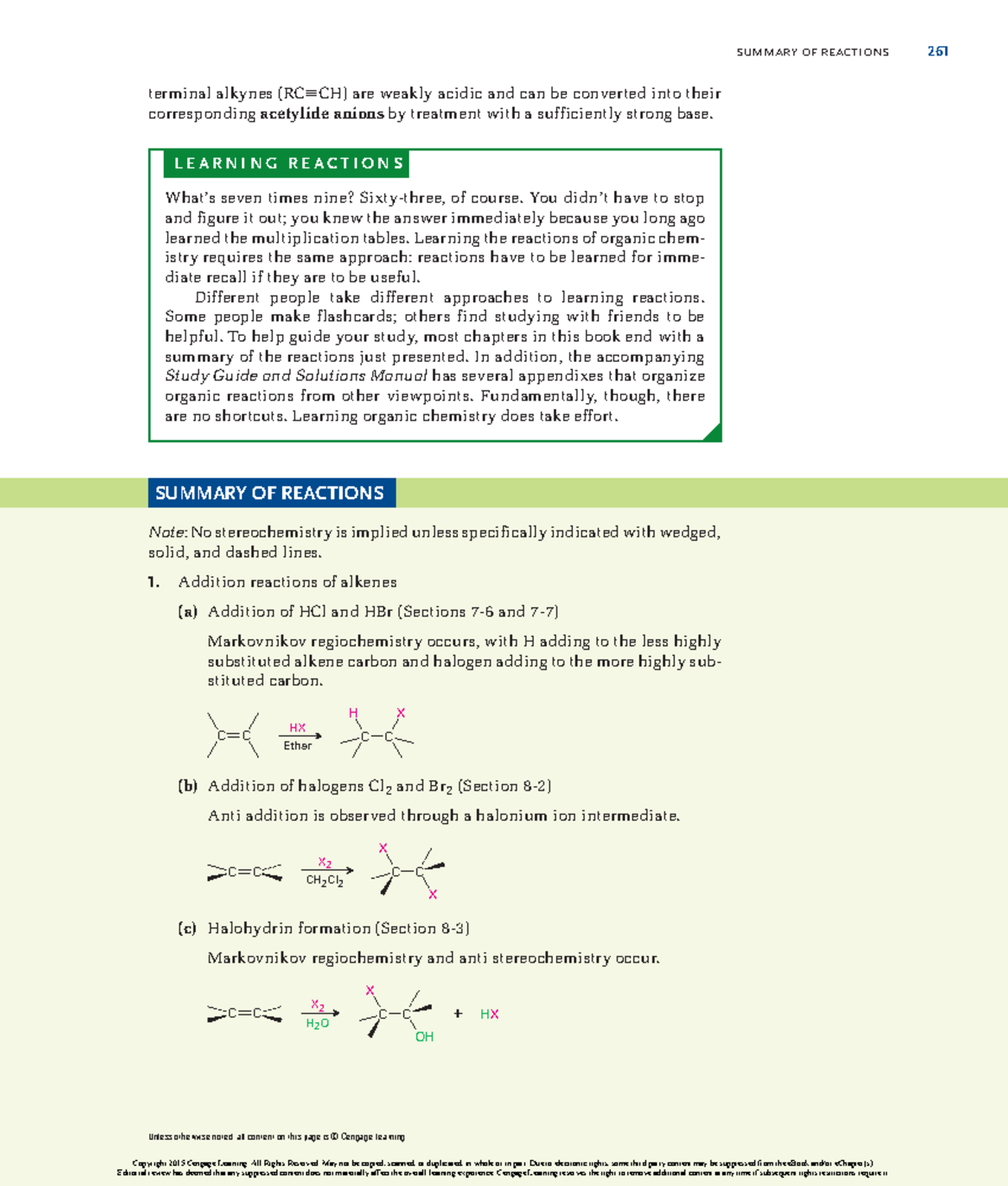 Summary of Organic Reactions - Chapter Insights (Organic Chem 101 ...