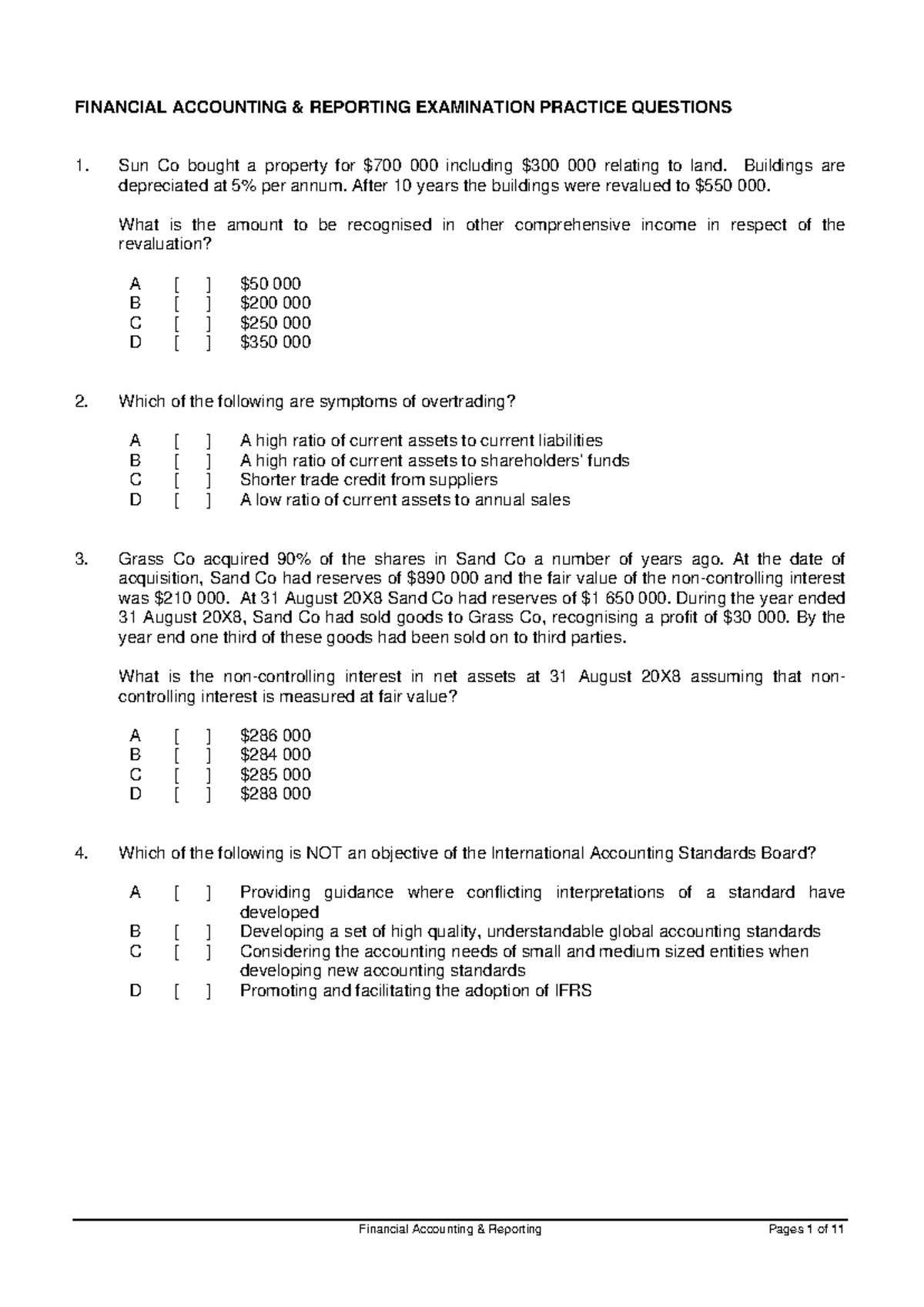 FAR 2023 Final Exam Practice Questions and Answers - Studocu