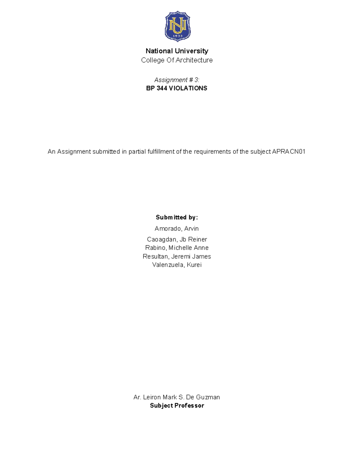 Assignment 3: BP 344 Violations in Ramp Design and Accessibility - Studocu