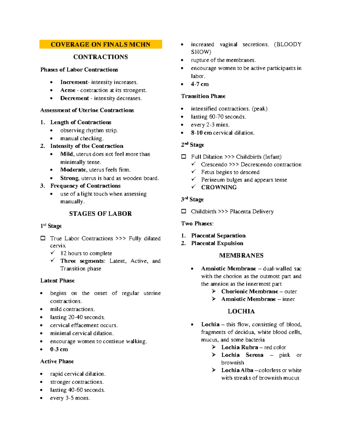 Finals-MCHN-Reviewer 024821 - COVERAGE ON FINALS MCHN CONTRACTIONS ...