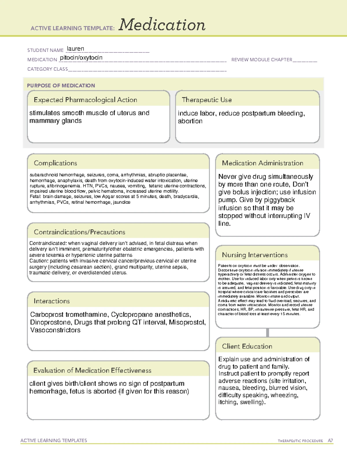 Stages of labor - Active learning templates - ACTIVE LEARNING TEMPLATES ...