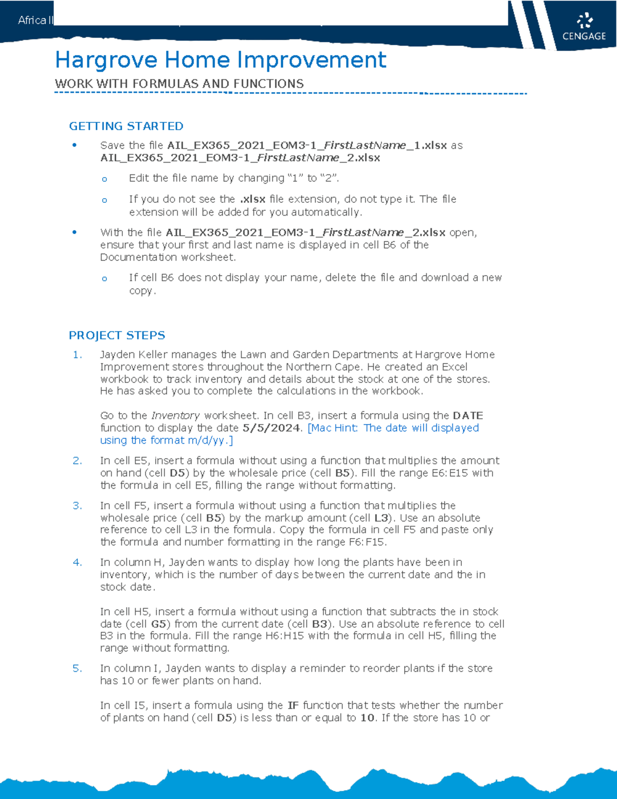 AIL EX365 2021 EOM3-1: Hargrove Home Improvement Project Instructions ...