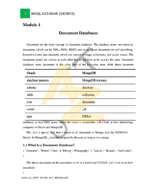 VTU exam Question Paper with Solution of 18cs823 Nosql Databases July-2022-Poonam Vijay Tijare ...