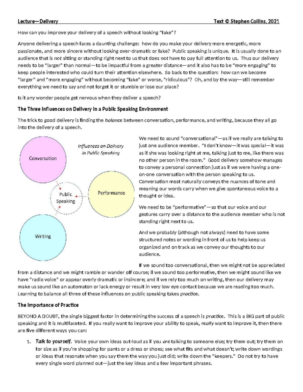 Lecture Notes on Effective Speech Delivery Techniques (COMM101) - Studocu