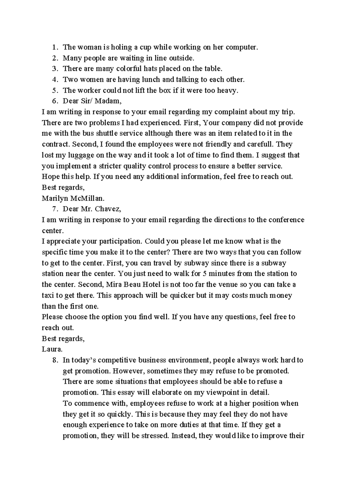 BT 10 - Essay on Employee Promotion Refusal Reasons - Studocu