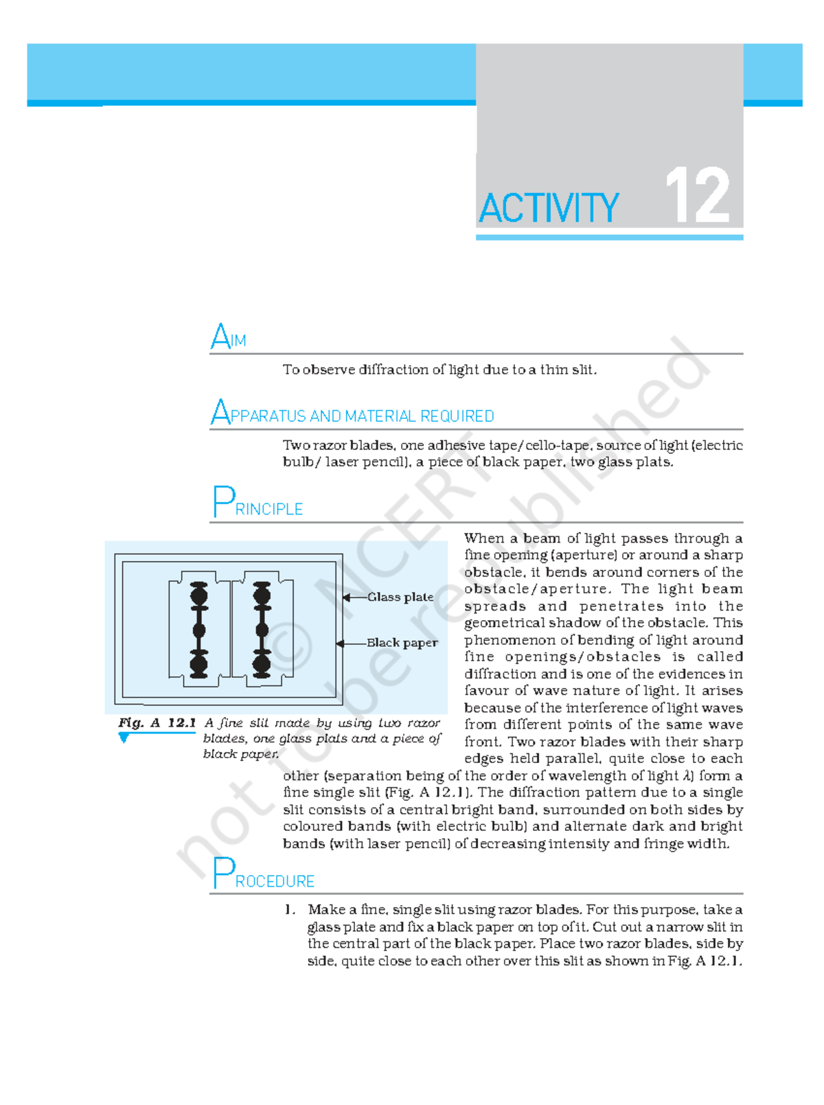 Laboratory Manual: Activities 12 to 14 - Light Diffraction and Lens ...