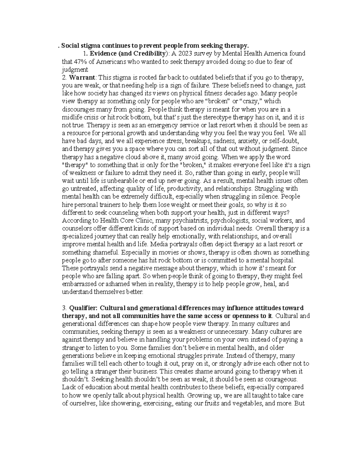 Social Stigma and Therapy: Overcoming Barriers to Mental Health - Studocu