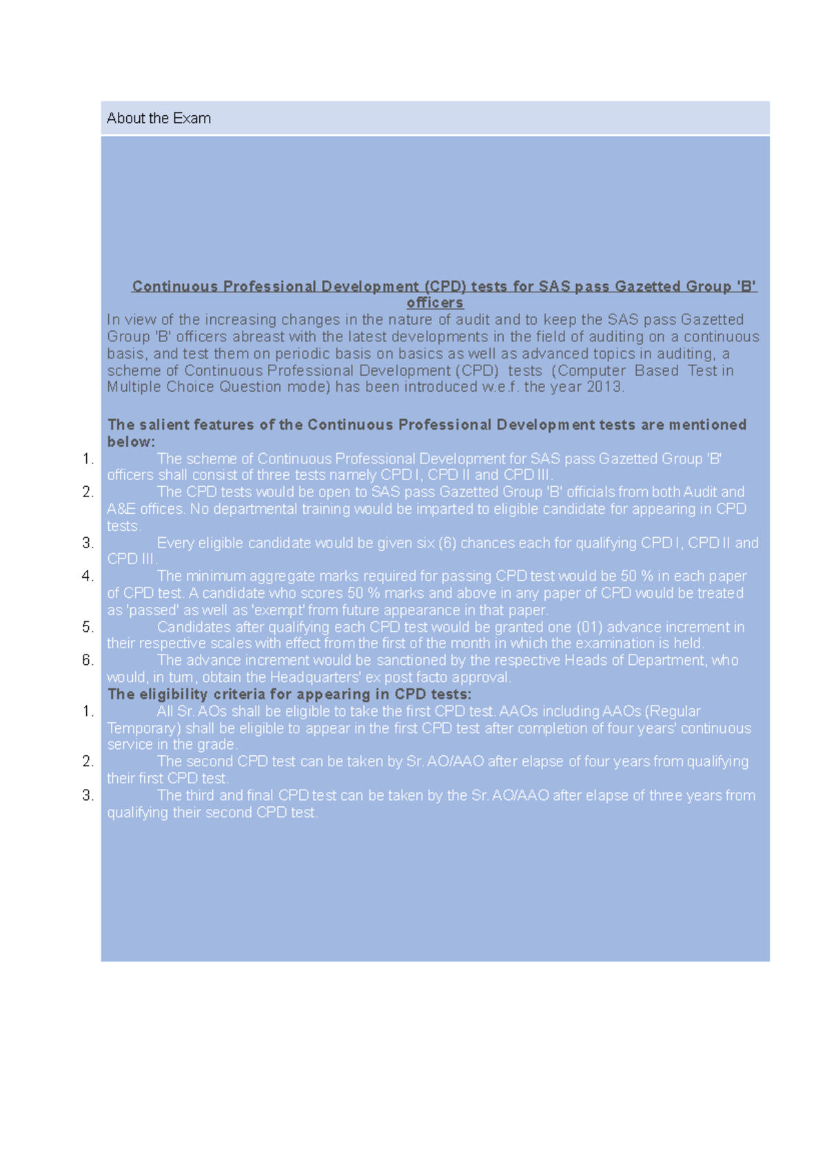CPD-2 - Continuous Professional Development Exam Guide for SAS Officers ...