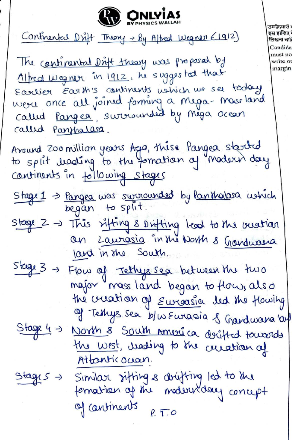 Continental Drift Theory - Study Notes for Course ECU 101 - Studocu