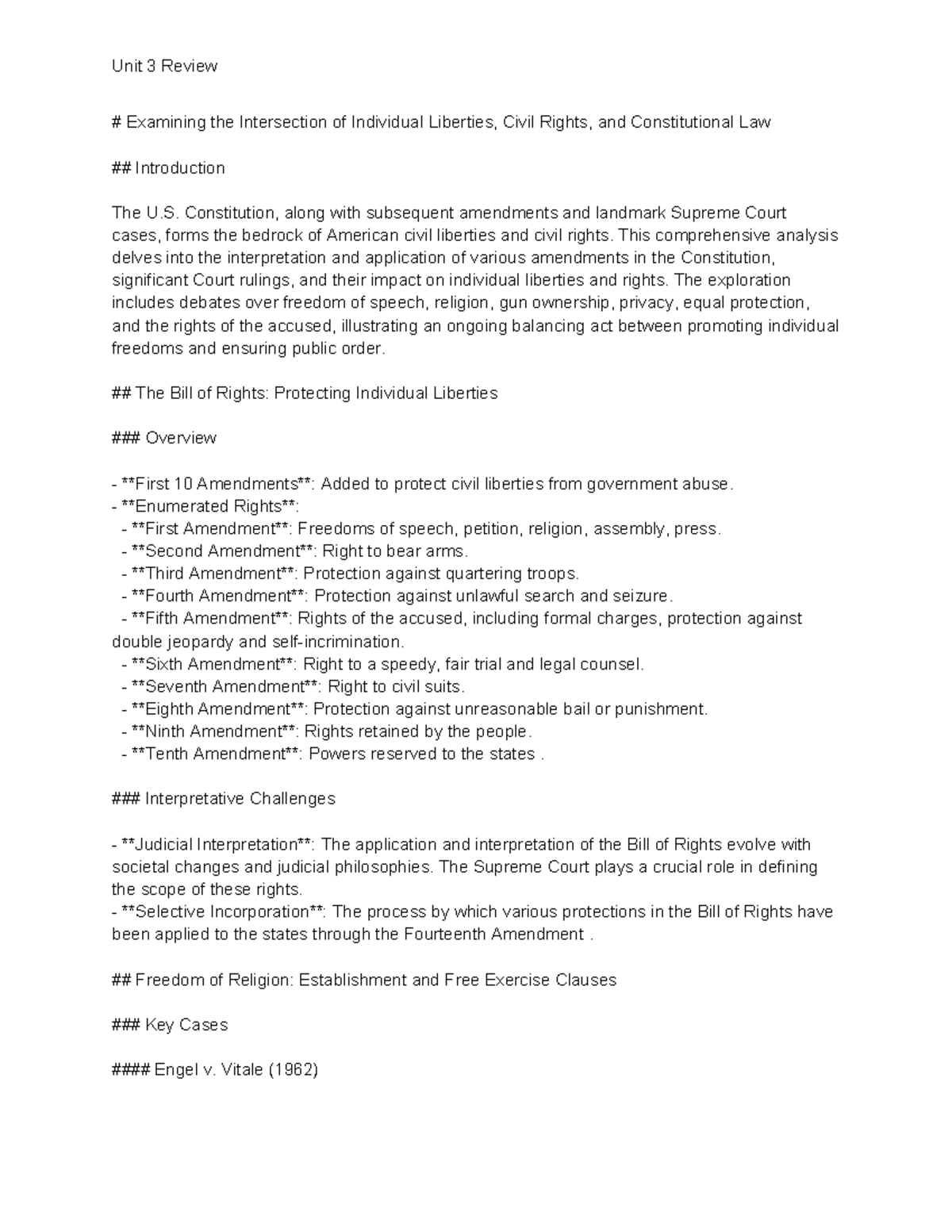 # Examining the Intersection of Individual Liberties, Civil Rights, and ...