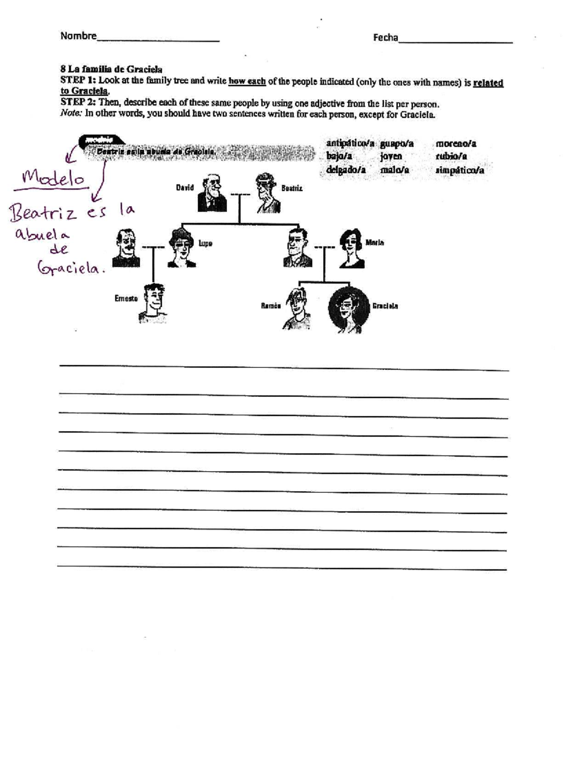 Final Exam Study Guide: La familia de Graciela (SPN 101) - Studocu