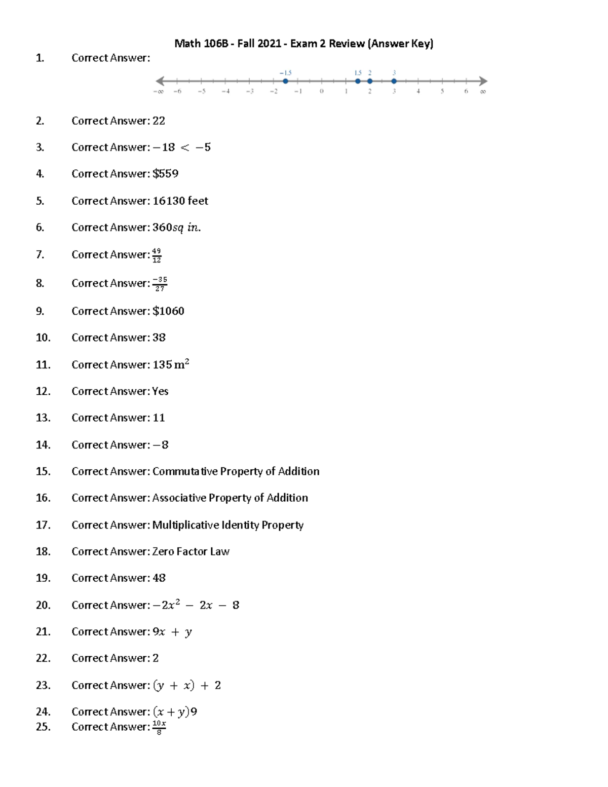 Math 106B - Exam 2 Review Problems - Answer Key Guide - Studocu