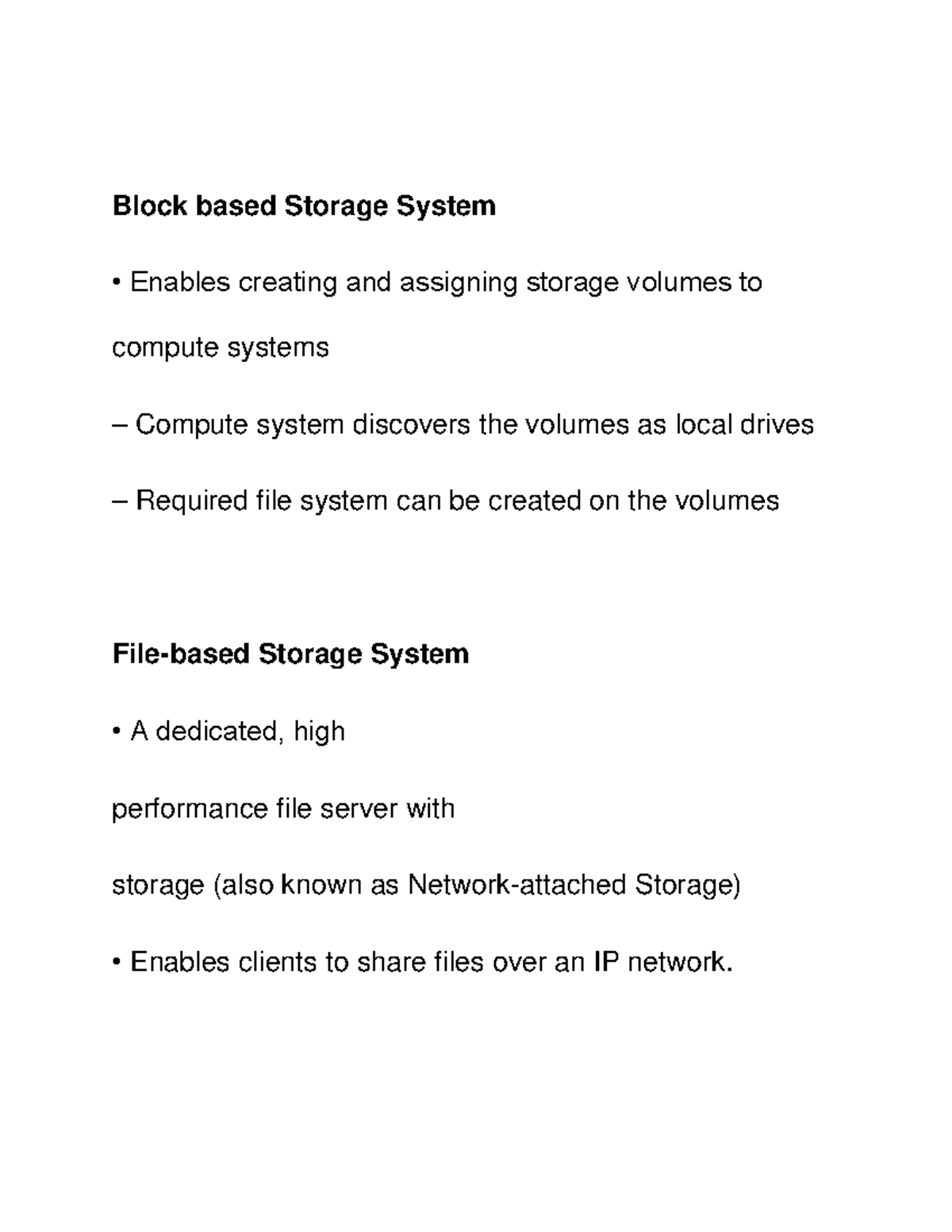 Block based Storage System - Block based Storage System Enables ...