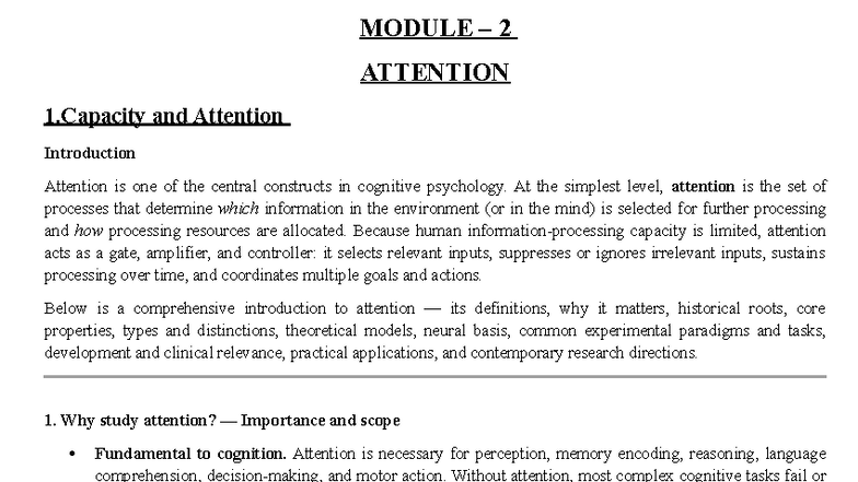 Module 2: Attention - Comprehensive Overview and Theoretical Insights ...