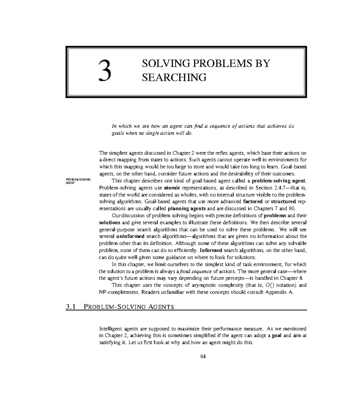 AI UNIT-1 PART II - AI Notes - 3 SOLVING PROBLEMS BY SEARCHING In which ...