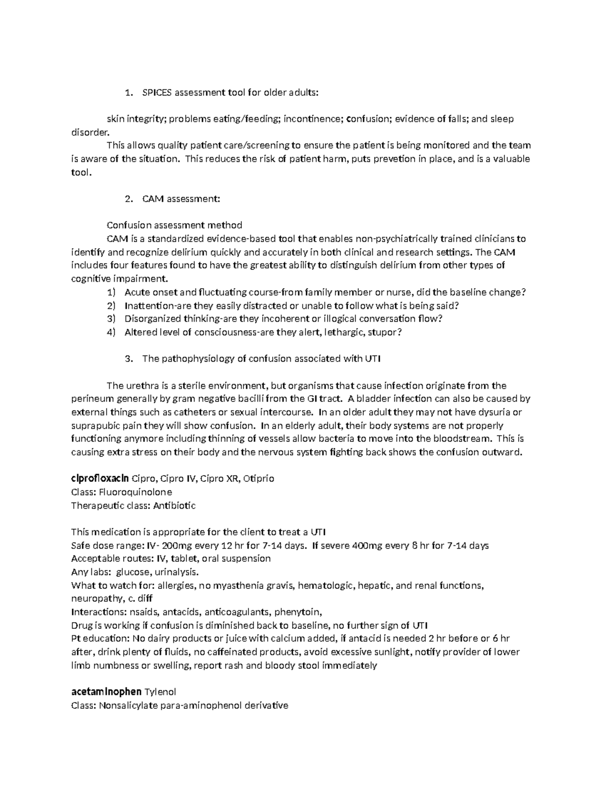Millie - sim - SPICES assessment tool for older adults: skin integrity ...