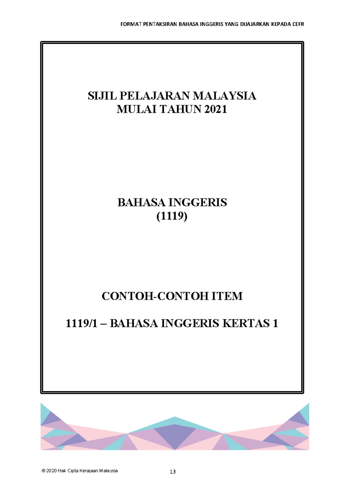 English SPM (1119) Paper 1 Practice Questions and Activities - Studocu