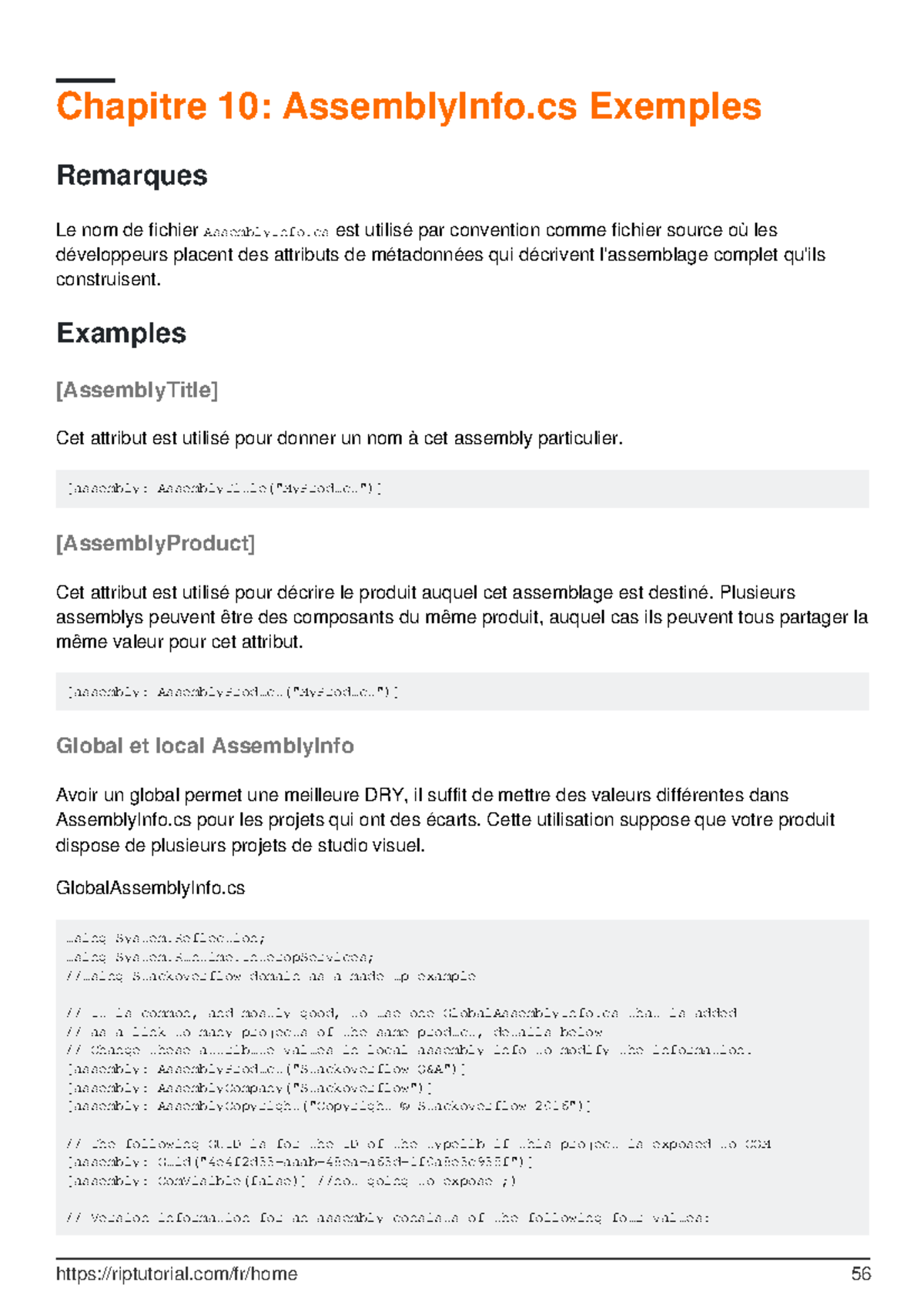 Language c#:AssemblyInfo.cs Exemples - Chapitre 10: AssemblyInfo ...