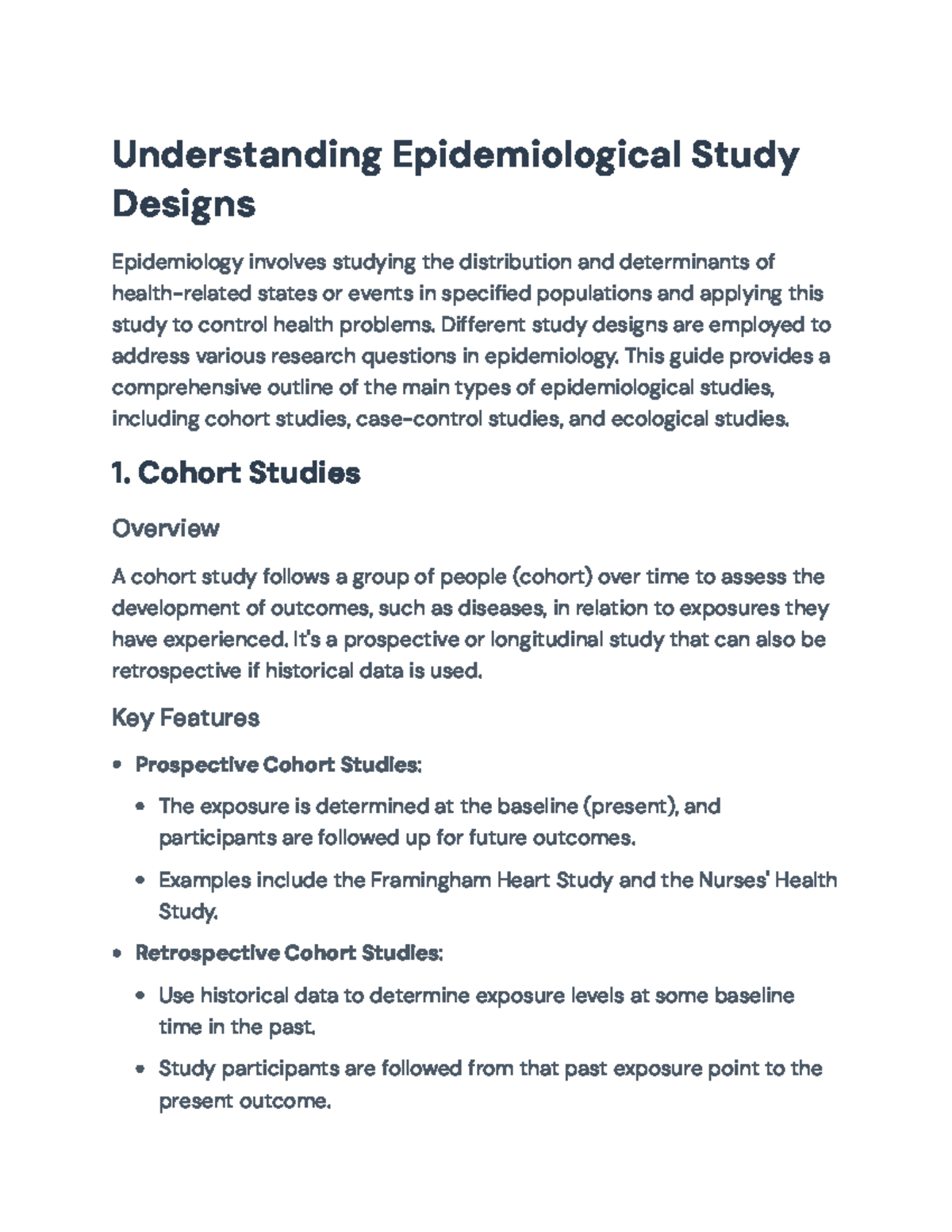 Understanding Epidemiological Study Designs in Public Health Research ...