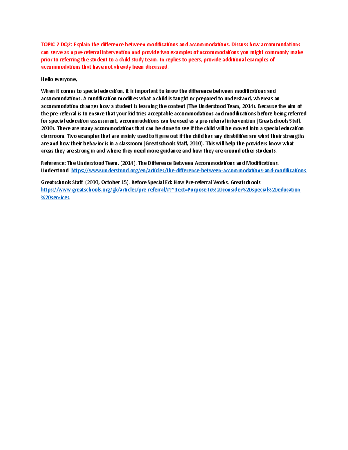 SPD-200 TOPIC 2 DQ2 - TOPIC 2 DQ2: Explain the difference between ...