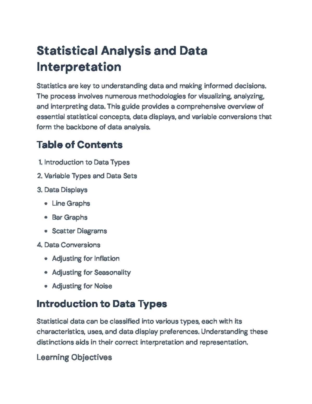Statistical Analysis and Data Interpretation Guide (Course Code) - Statistical Analysis and Data ...