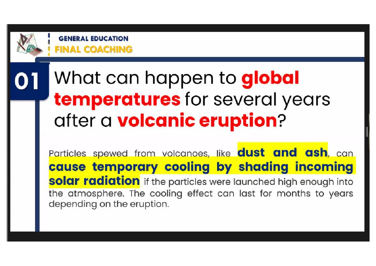 GEN ED FINAL COACHING: Understanding Global Temperatures & Motion Laws ...