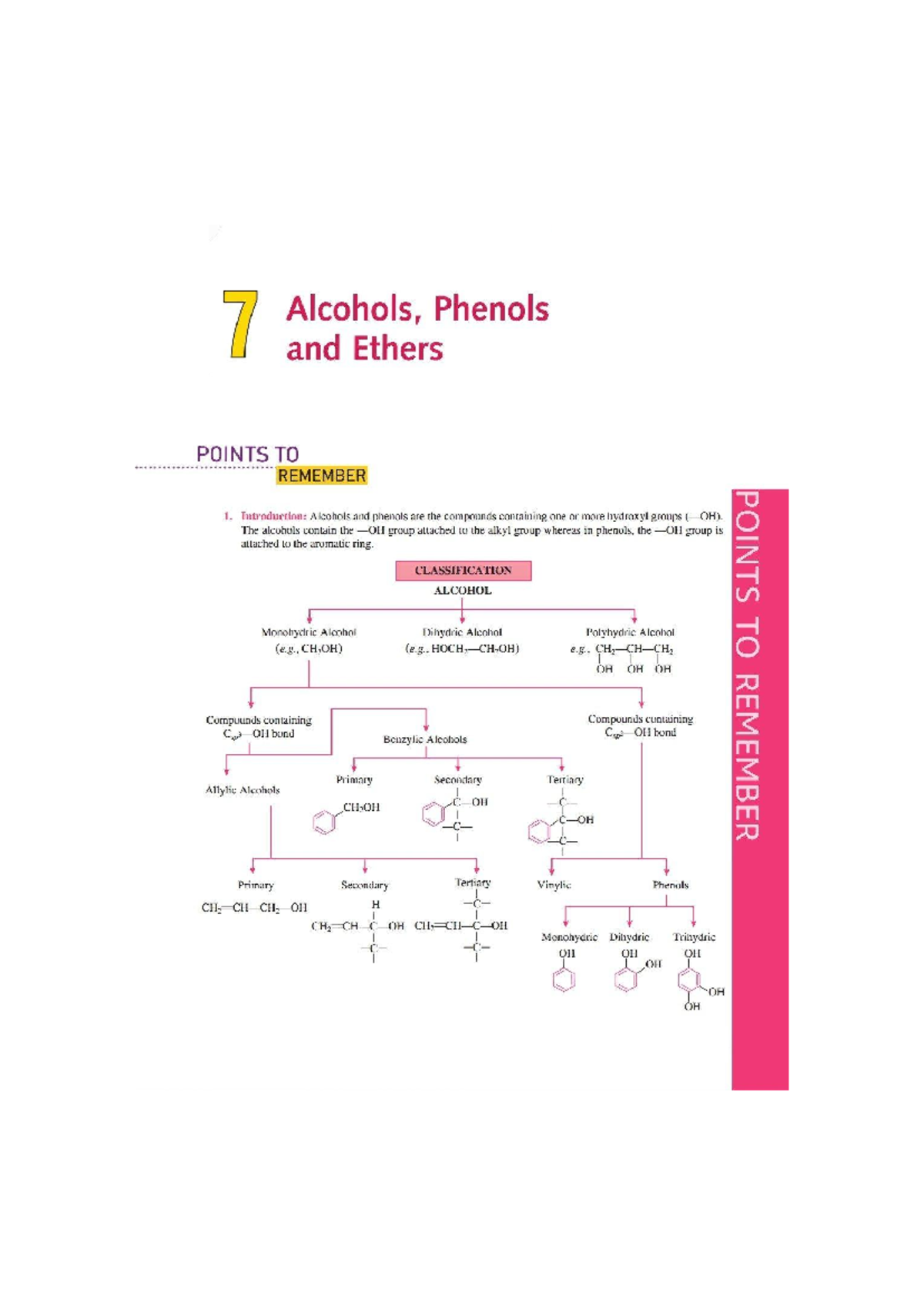 Alcohol Phenol and ether - Alcohols, Phenols and Ethers POINTS TO ...