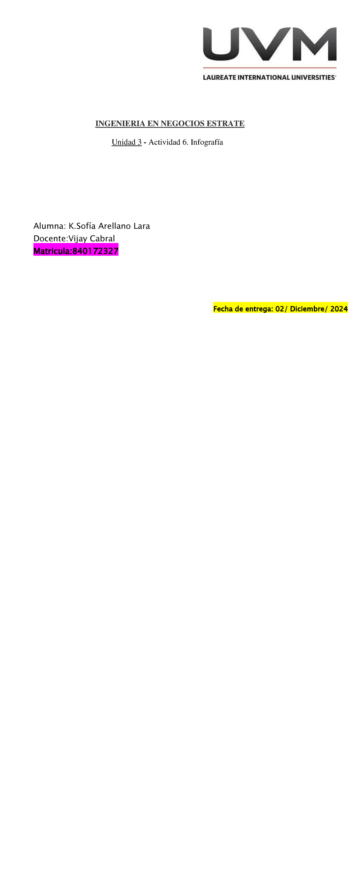 Ingeieria.Info - Buen trabajo - INGENIERIA EN NEGOCIOS ESTRATE Unidad 3 ...