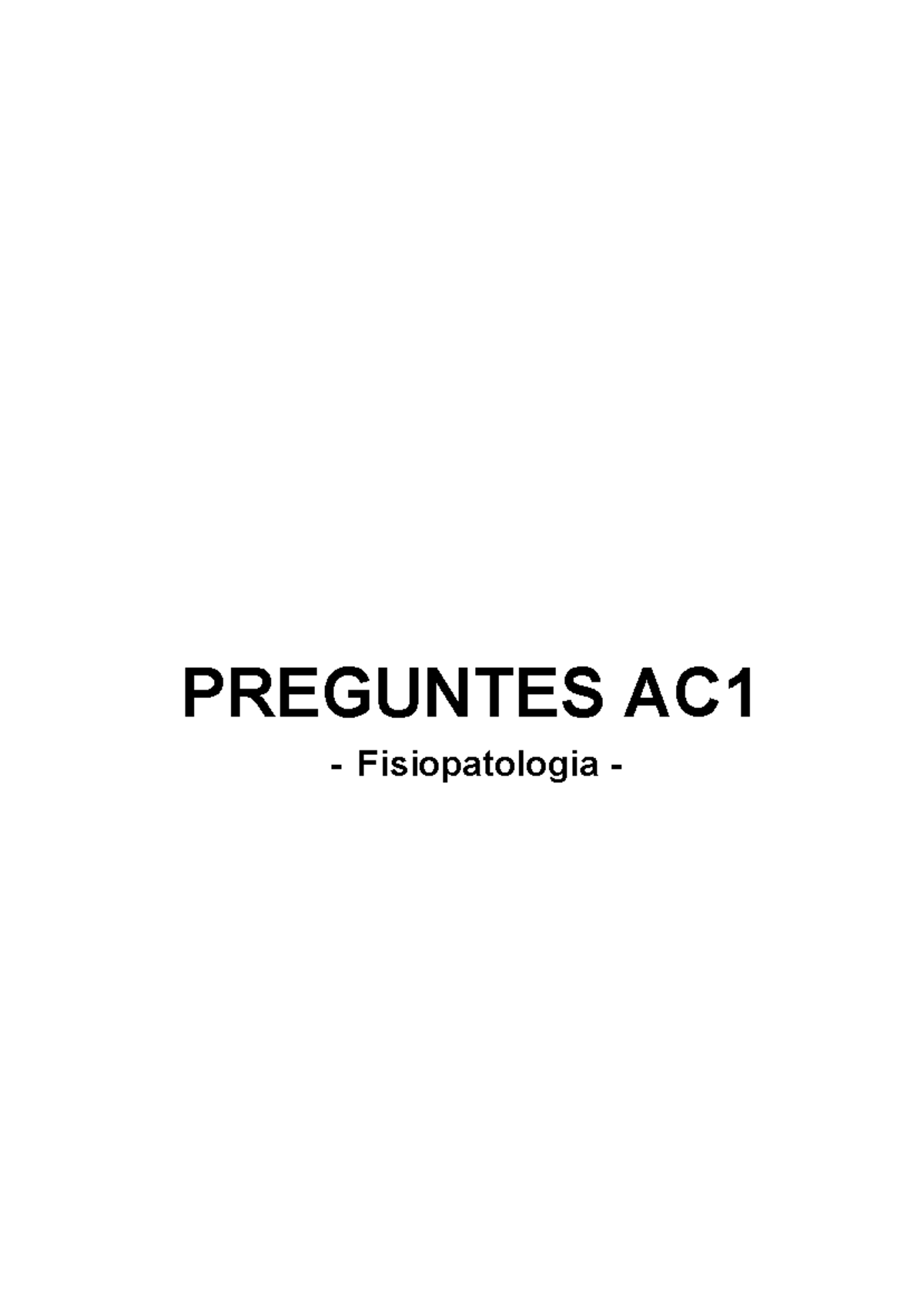 AC1 Fisiopatologia: Notes sobre Necrosi, Inflammació i SIDA - Studocu