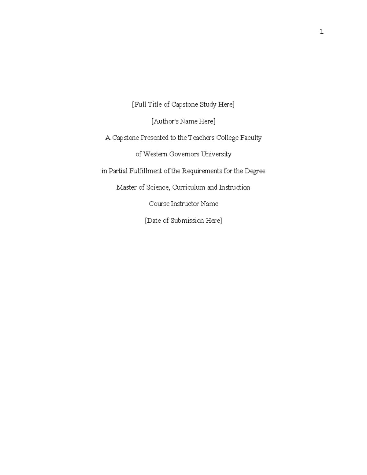 WGU Capstone Research Template: A Comprehensive Guide - Studocu