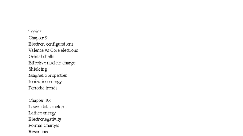 Exam 4 Review: CHM2045 - Electron Configurations & Molecular Shapes ...