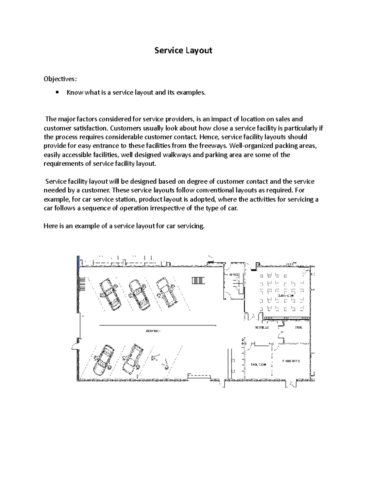 Service Layout - Operations Management (TQM) - Service Layout ...