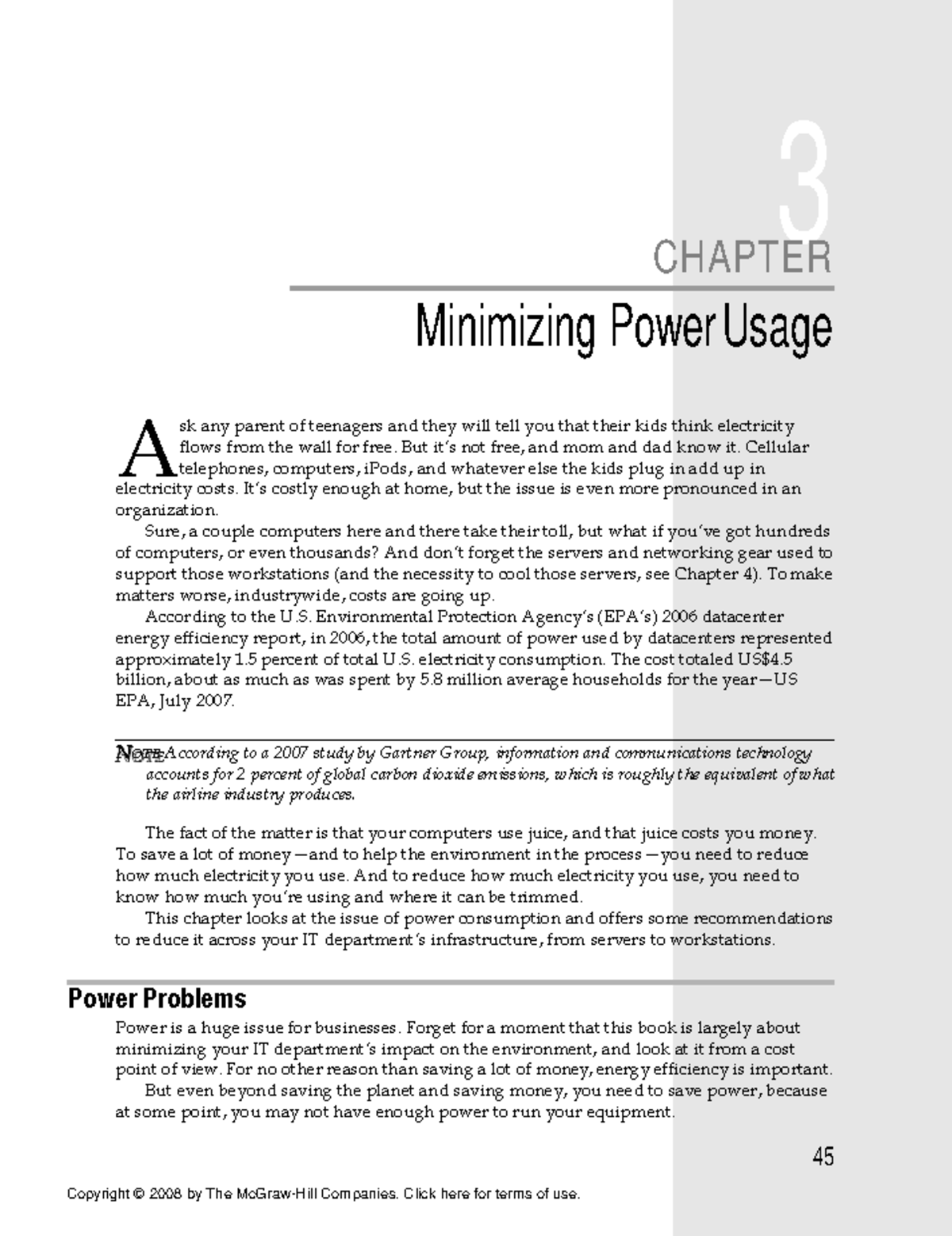 3-Minimizing Power Usage (itscholar.codegency - A 3 CHAPTER Minimizing Power Usage sk any parent ...