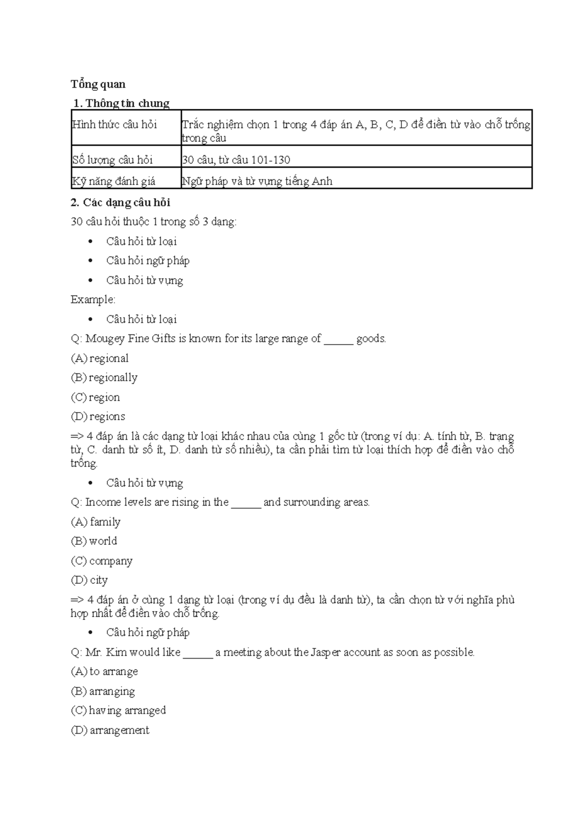 Part 6: Text Completion Strategies and Question Types for TOEIC - Studocu