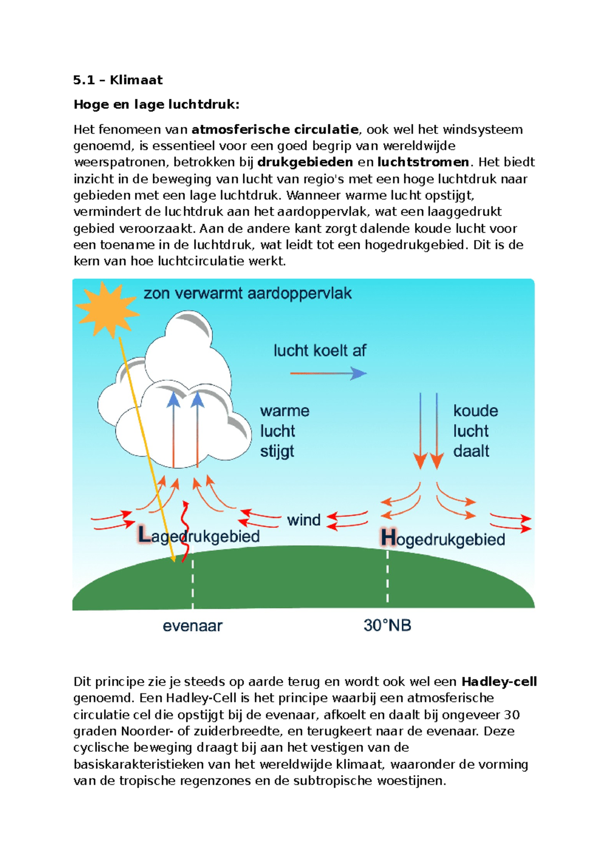 AK Samenvatting Hoofdstuk 5: Klimaat en Landschapszones - Studeersnel