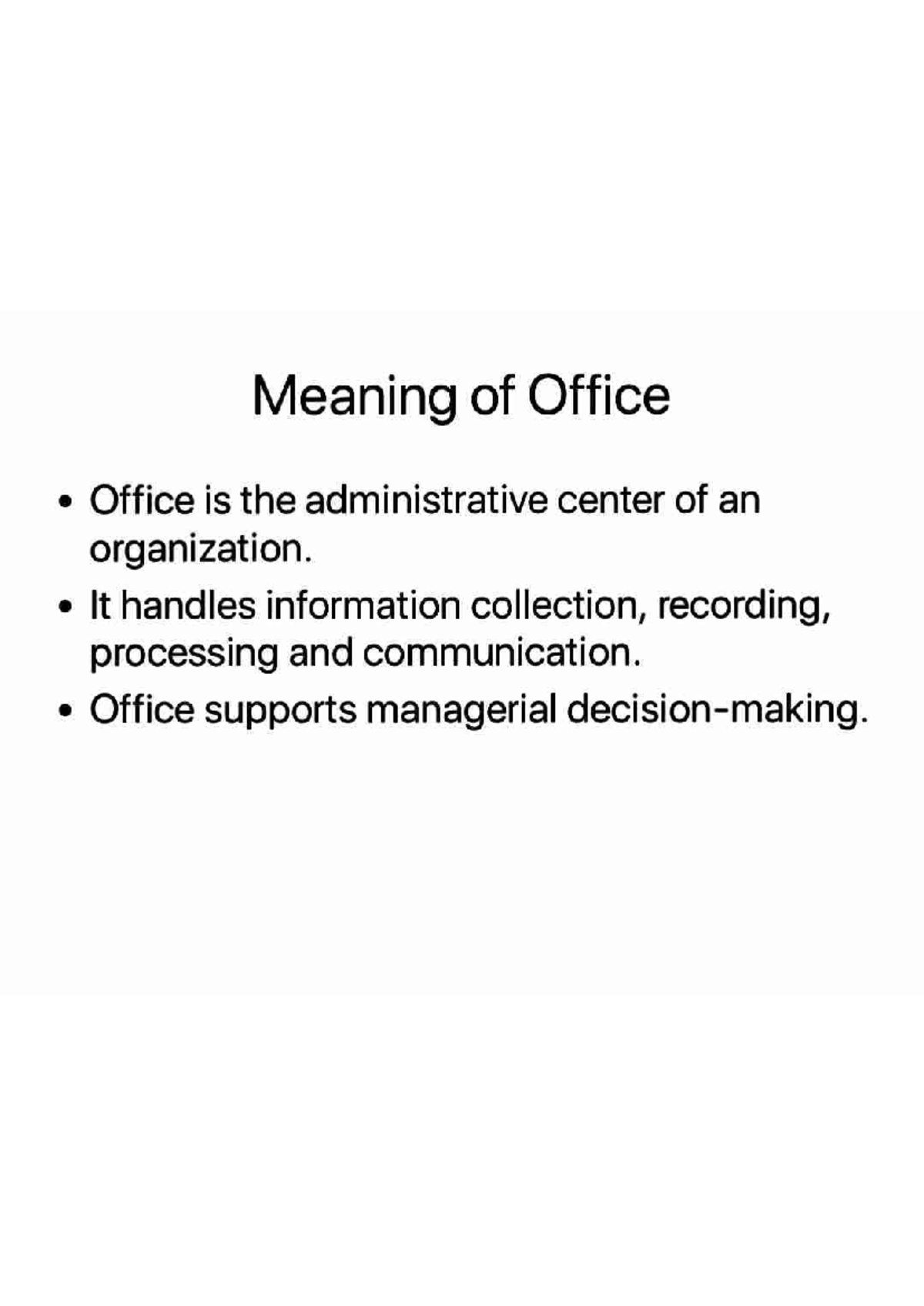 Unit-1: Understanding Office Functions and Operations - Studocu