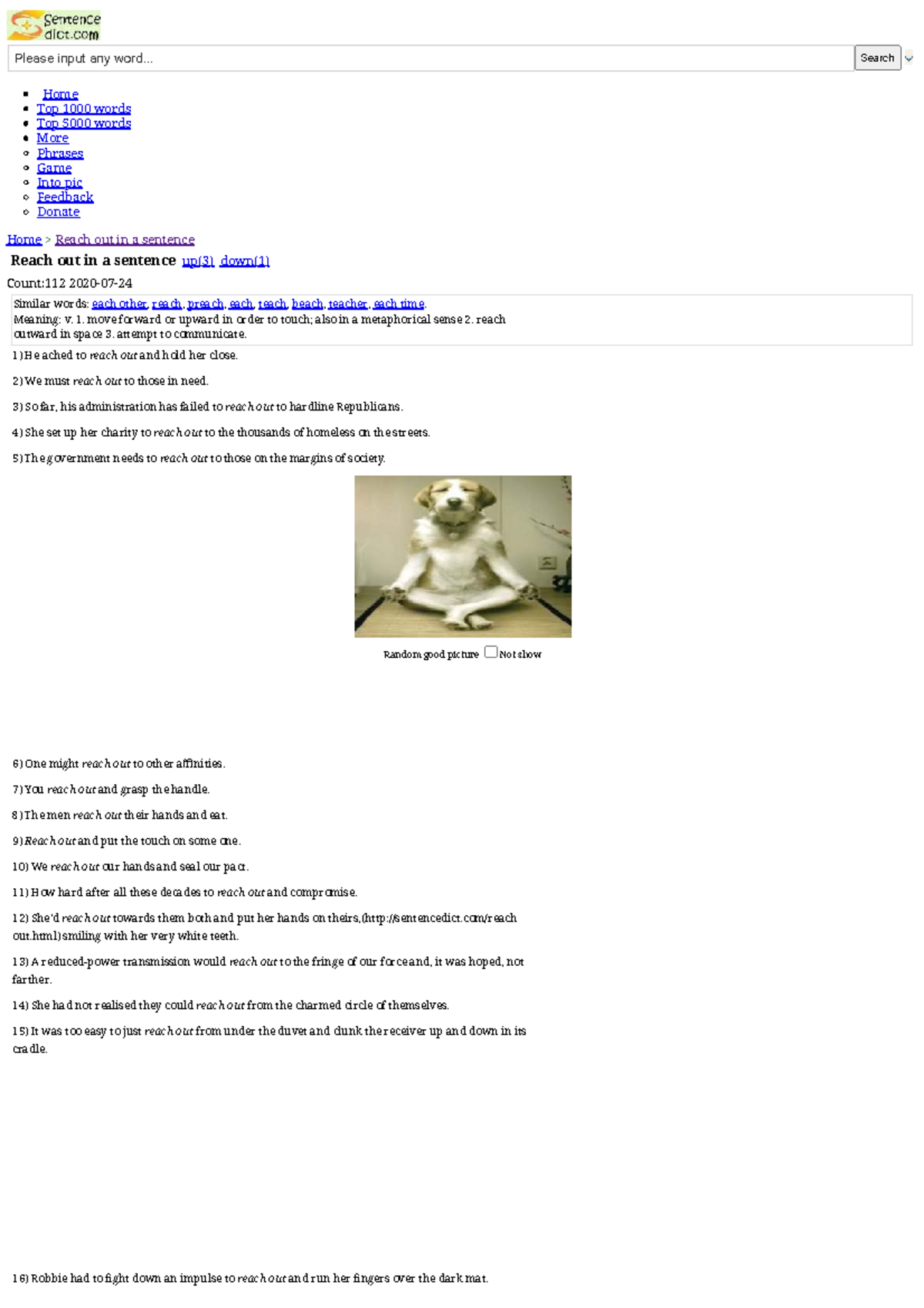 Reach Out in a Sentence: Examples and Meanings - Studocu