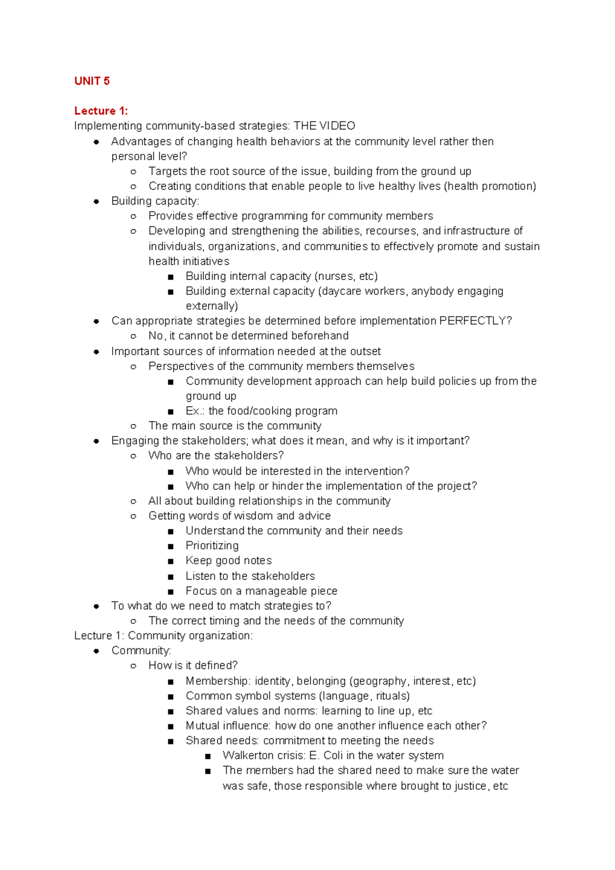 Unit 5 & 6 - Study Notes for Active Recall & Health Promotion Concepts ...
