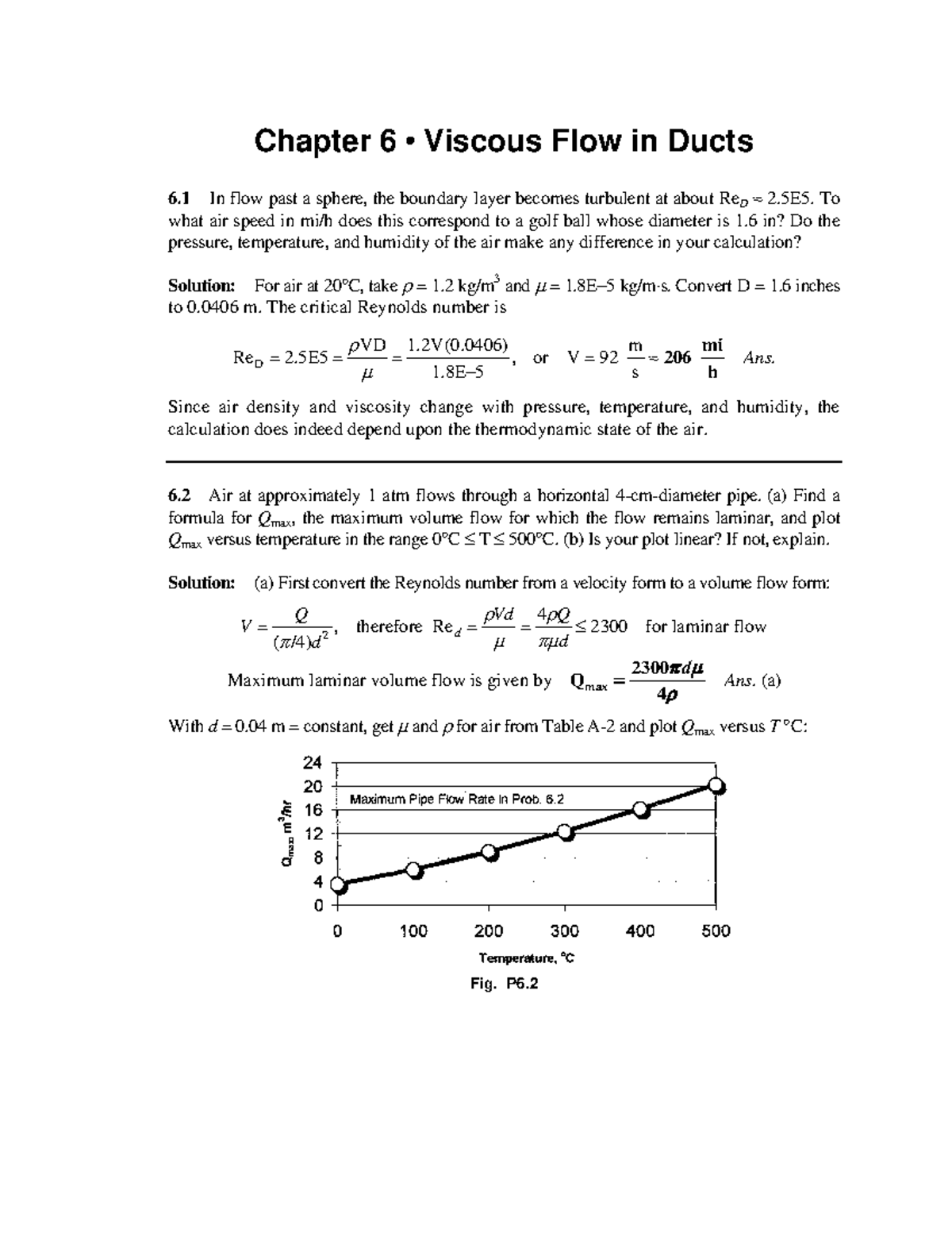 Chapter 6 • Viscous Flow in Ducts - Chapter 6 • Viscous Flow in Ducts 6 ...