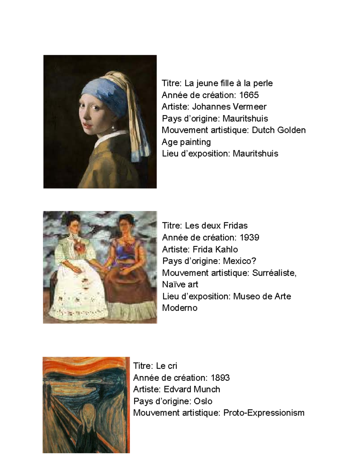 Art History Overview: Key Works and Movements - Studocu