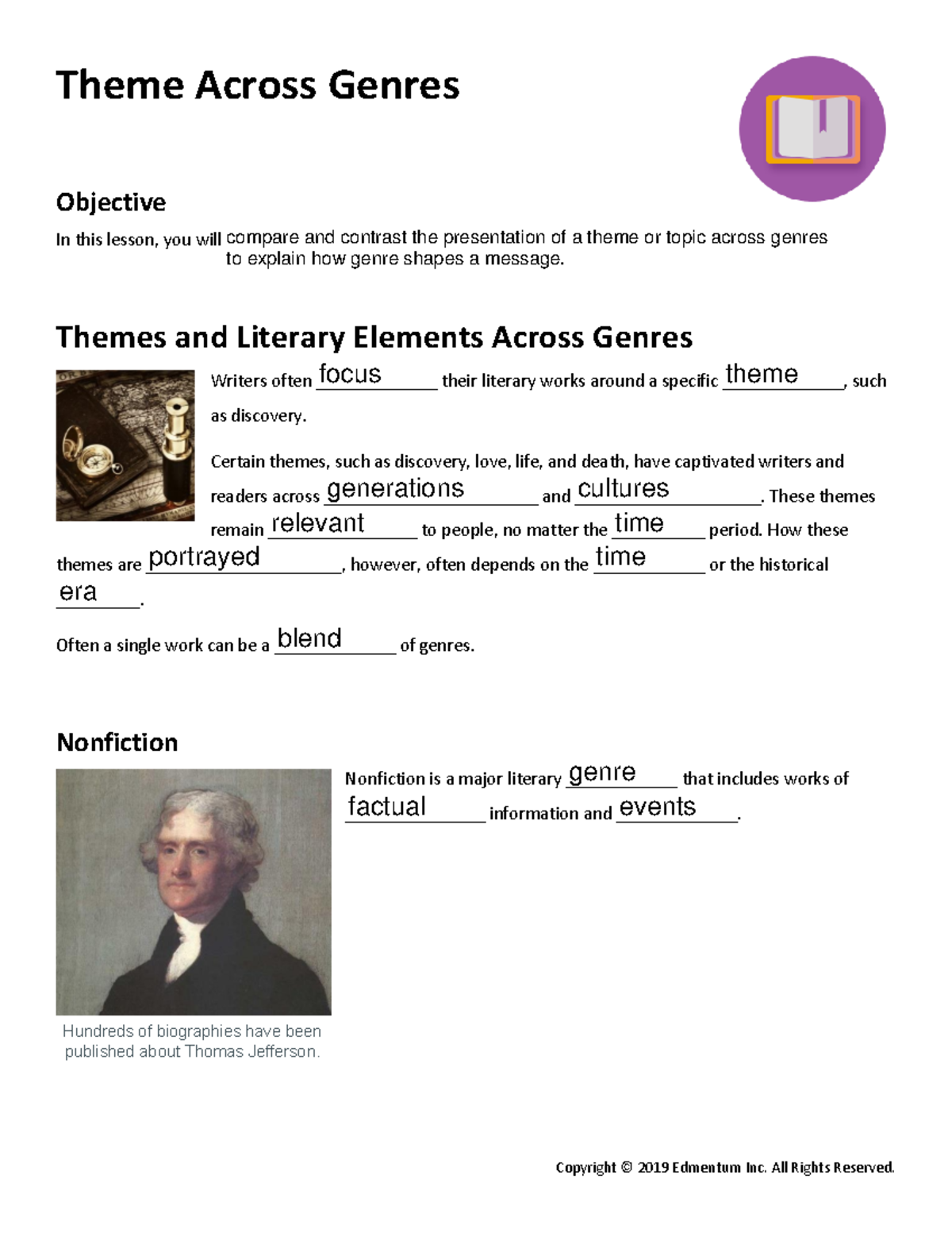 ENG 101 - Guided Notes - Exploring Themes Across Literary Genres - Studocu