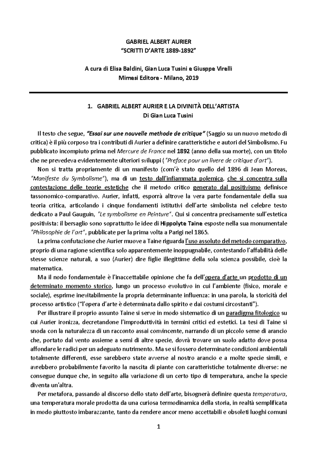 Gabriel Albert Aurier - Scritti d'arte - GABRIEL ALBERT AURIER “SCRITTI ...