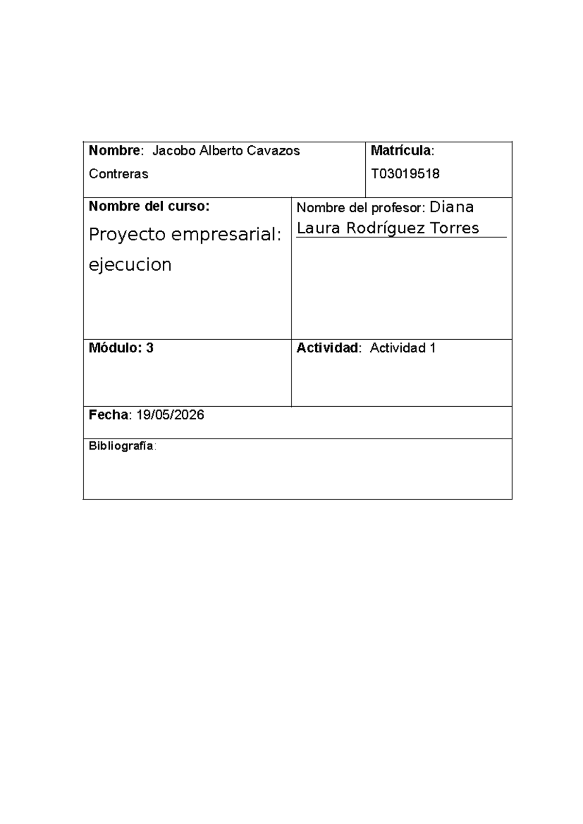 Proyecto Empresarial T03019518: Monitoreo y Control de Riesgos - Studocu