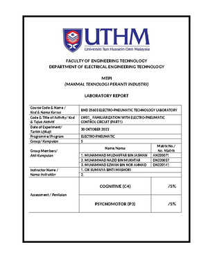 Experiment 5 - lab report - EXPERIMENT 5: ESTIMATION OF PROTEIN (BIURET ASSAY METHOD) FROM ...